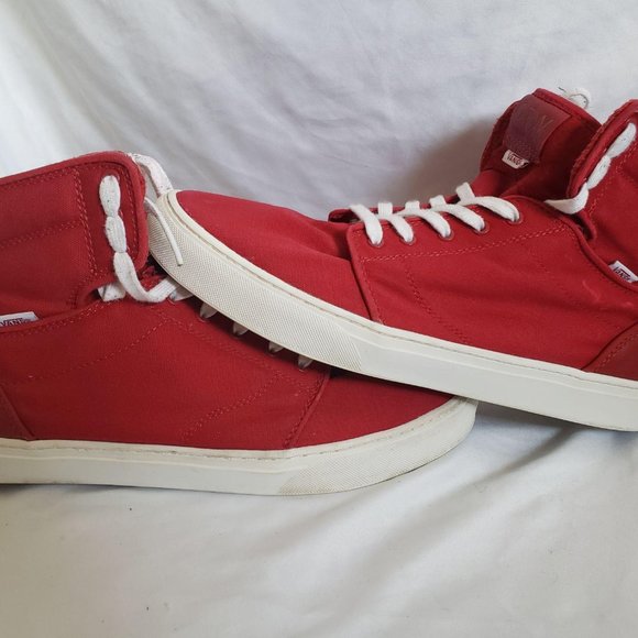 Vans | Shoes | Vans Otw Collection Red High Top Lace Up Mens 3 P | Poshmark